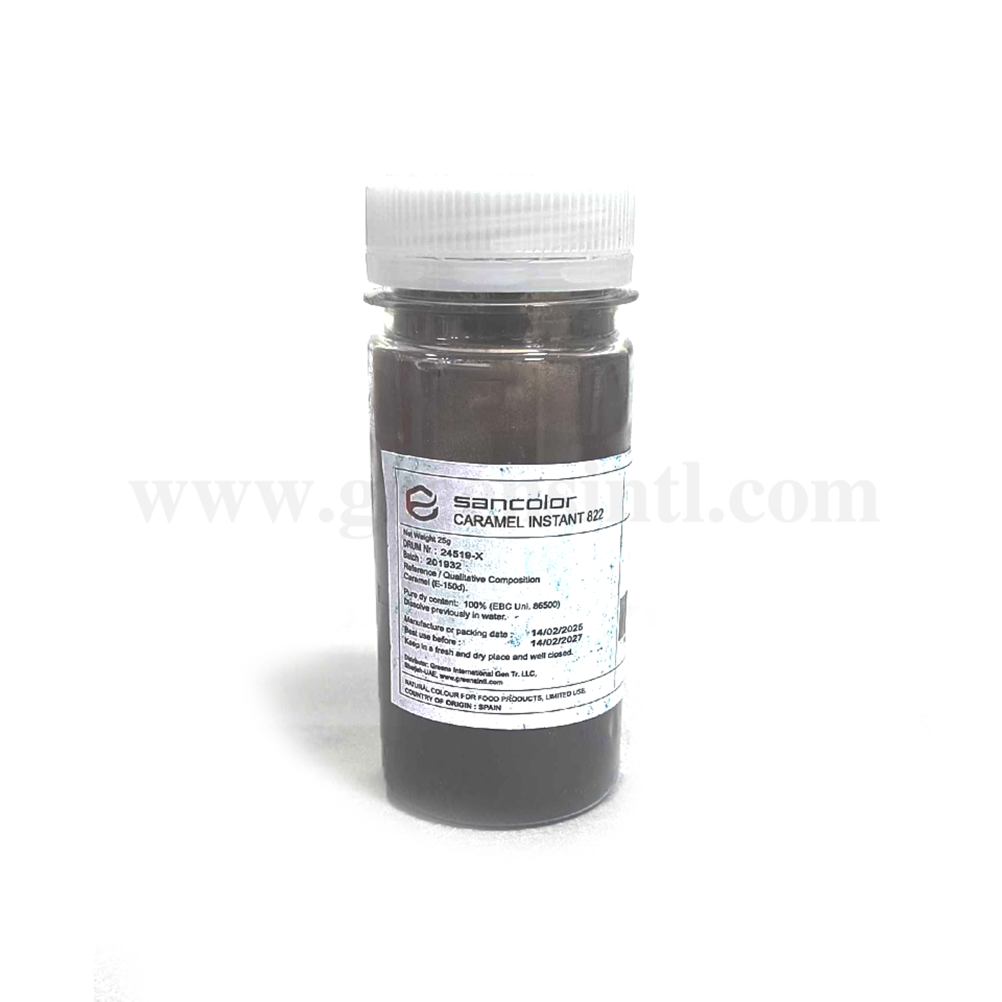 SANCOLOR Natural Food Color Powder Caramel Instant 25g UAE