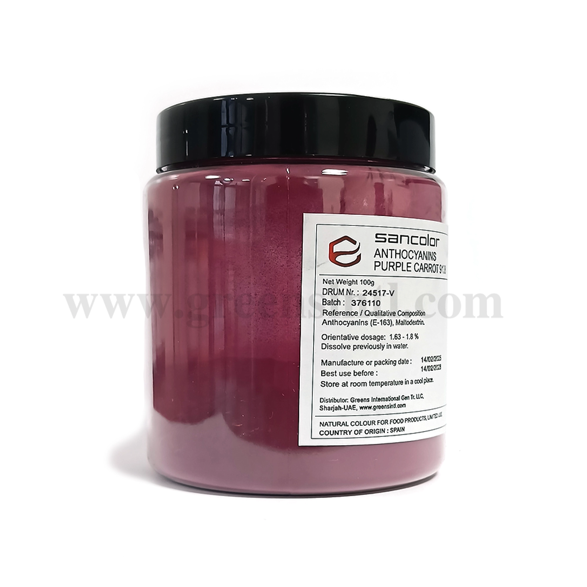 Premium Natural Food Colour Powder 100g Purple Carrot in Dubai